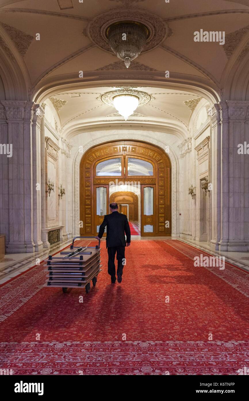 Bucharest palace of parliament interior hi-res stock photography and ...