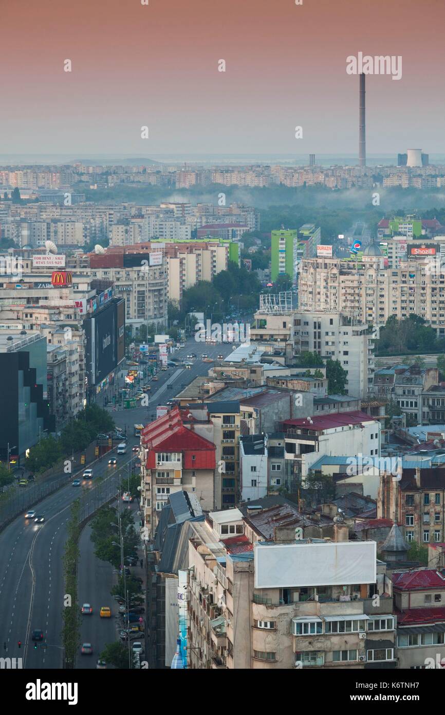 Romania, Bucharest, Central Bucharest along IC Bratianu Boulevard ...