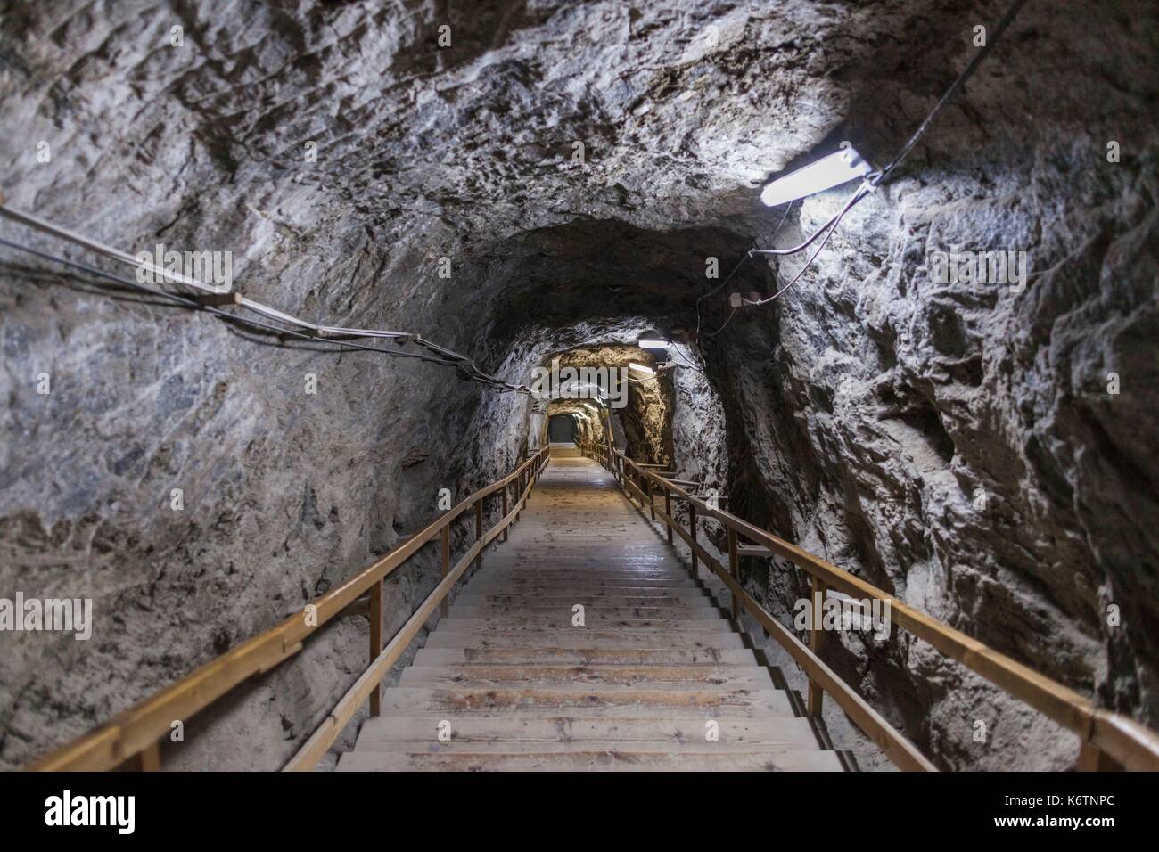 Romania, Transylvania, Praid, Praid Salt Mine, walkway Stock Photo - Alamy