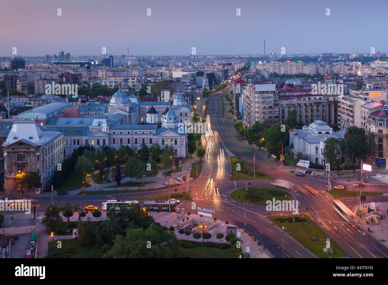 Central bucharest along ic bratianu boulevard hi-res stock photography ...