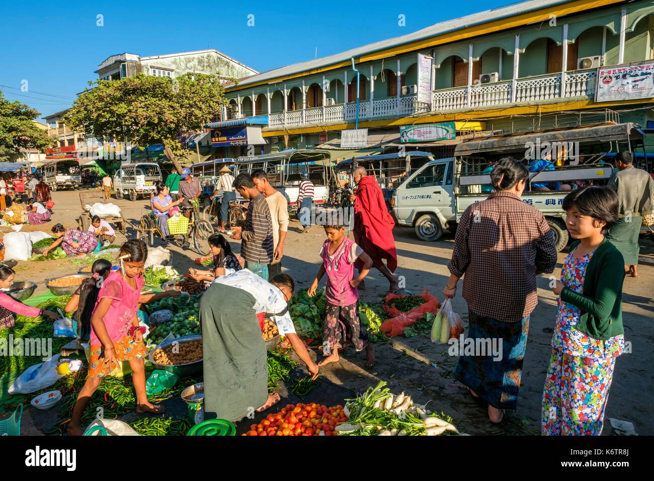 Myanmar (Burma), Rakhine state (or Arakan state), Sittwe, surroundings ...