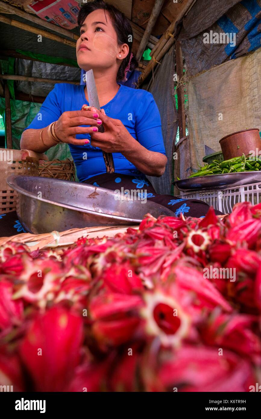 Myanmar (Burma), Rakhine state (or Arakan state), Sittwe, central ...