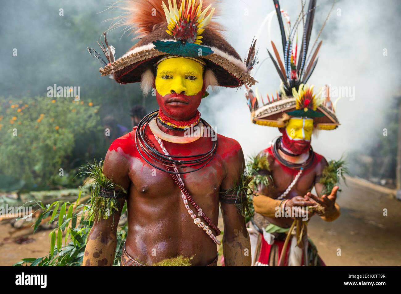 Papua New Guinea, Hela province, Huli tribe, Tari area, Kobe Tumbiali ...