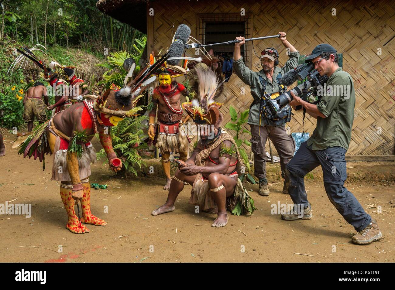 Papua New Guinea, Hela province, Huli tribe, Tari area, Kobe Tumbiali ...