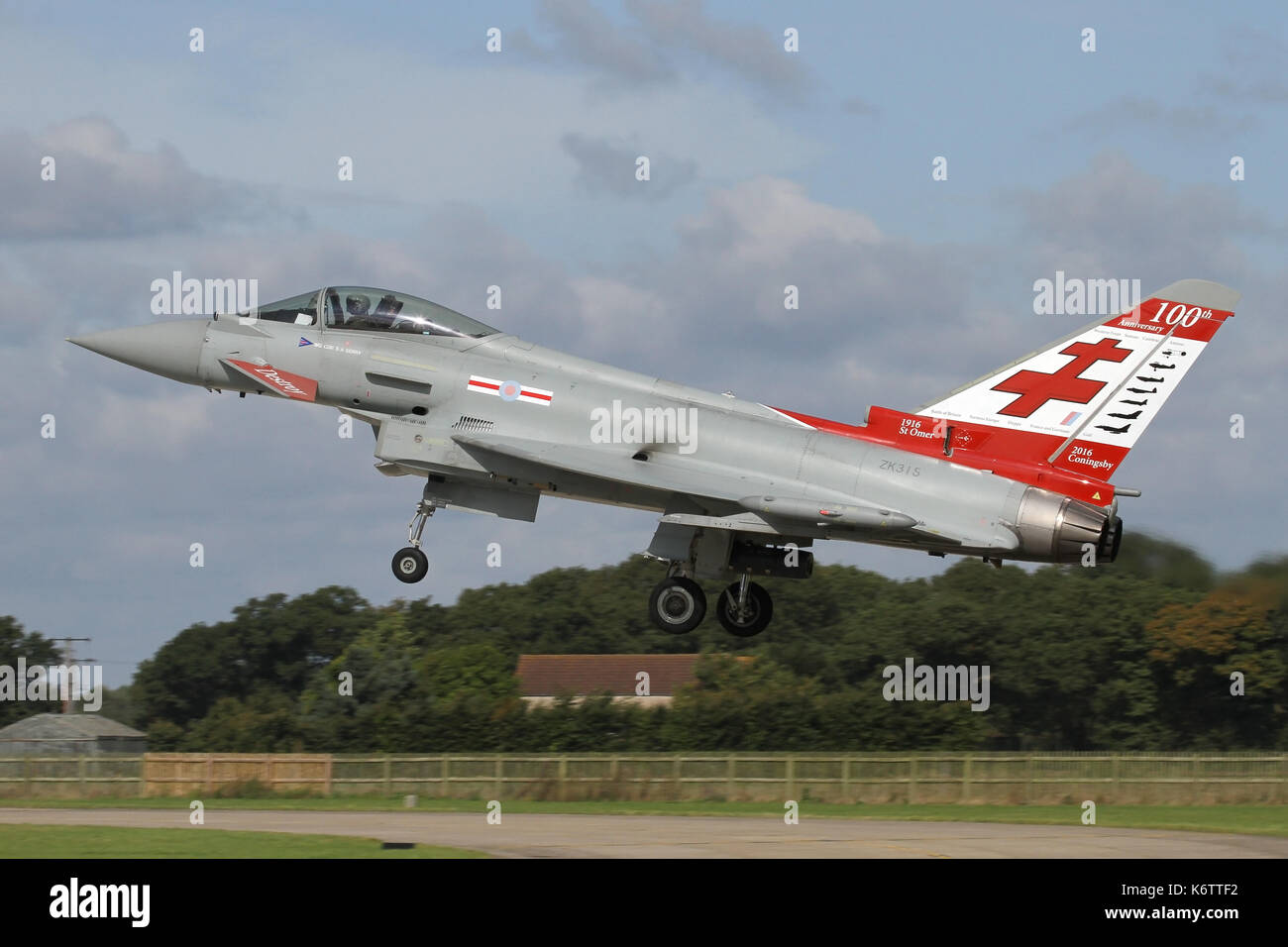 41 Squadron's specially marked 100th anniversary aircraft landing back ...