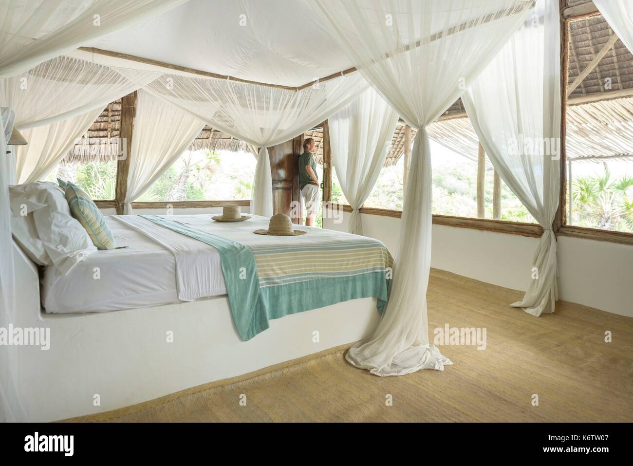 Tanzania, Dar es Salaam, Ras Kutani, room of the Selous Hotel on the ...