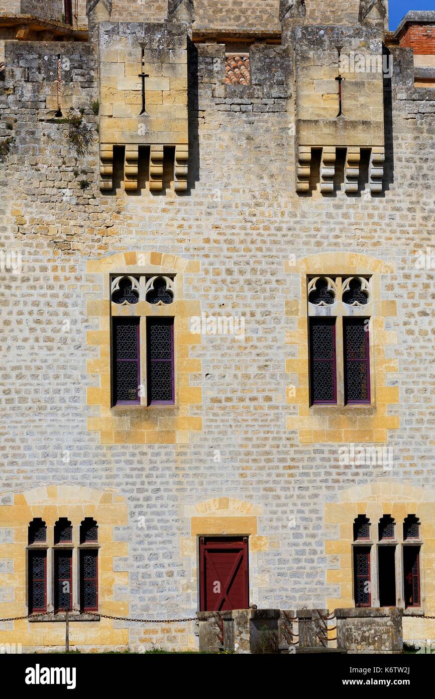 France, Gironde, Mazeres, the castle of Roquetaillade, consisting of ...