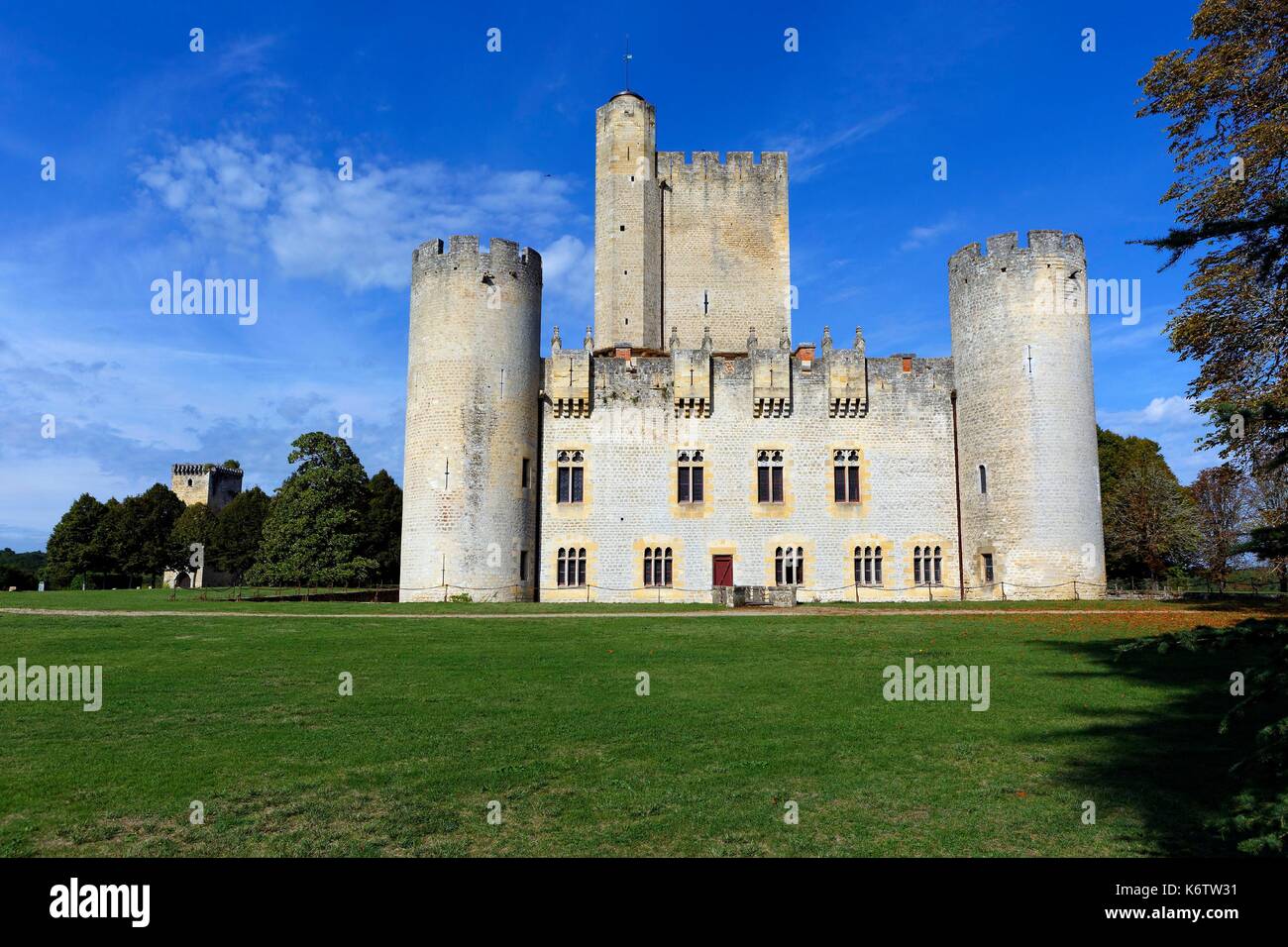 France, Gironde, Mazeres, the castle of Roquetaillade, consisting of ...