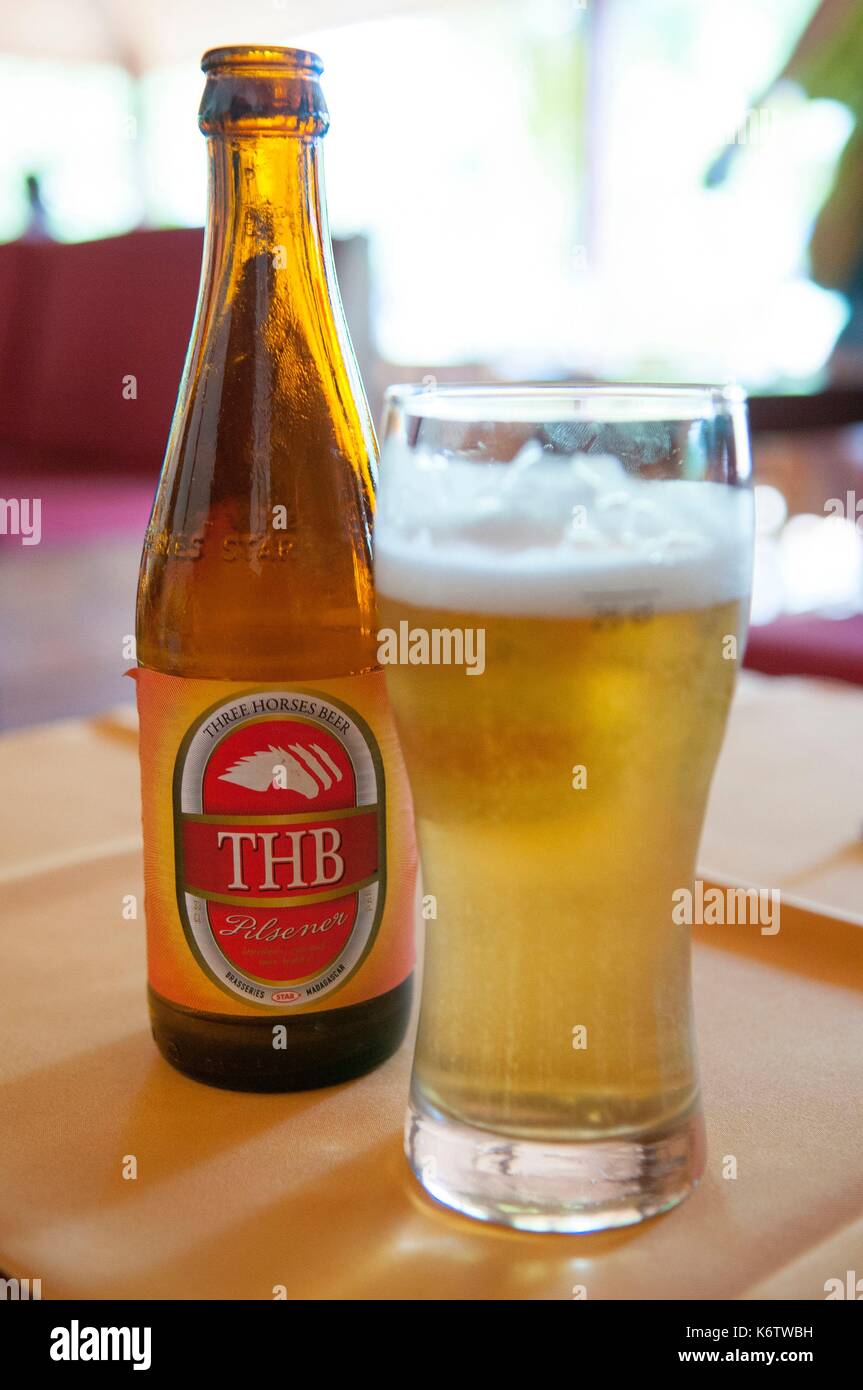 Madagascar, TulŽar, Fort-Dauphin, Tolagnaro, Malagasy beer Stock Photo ...