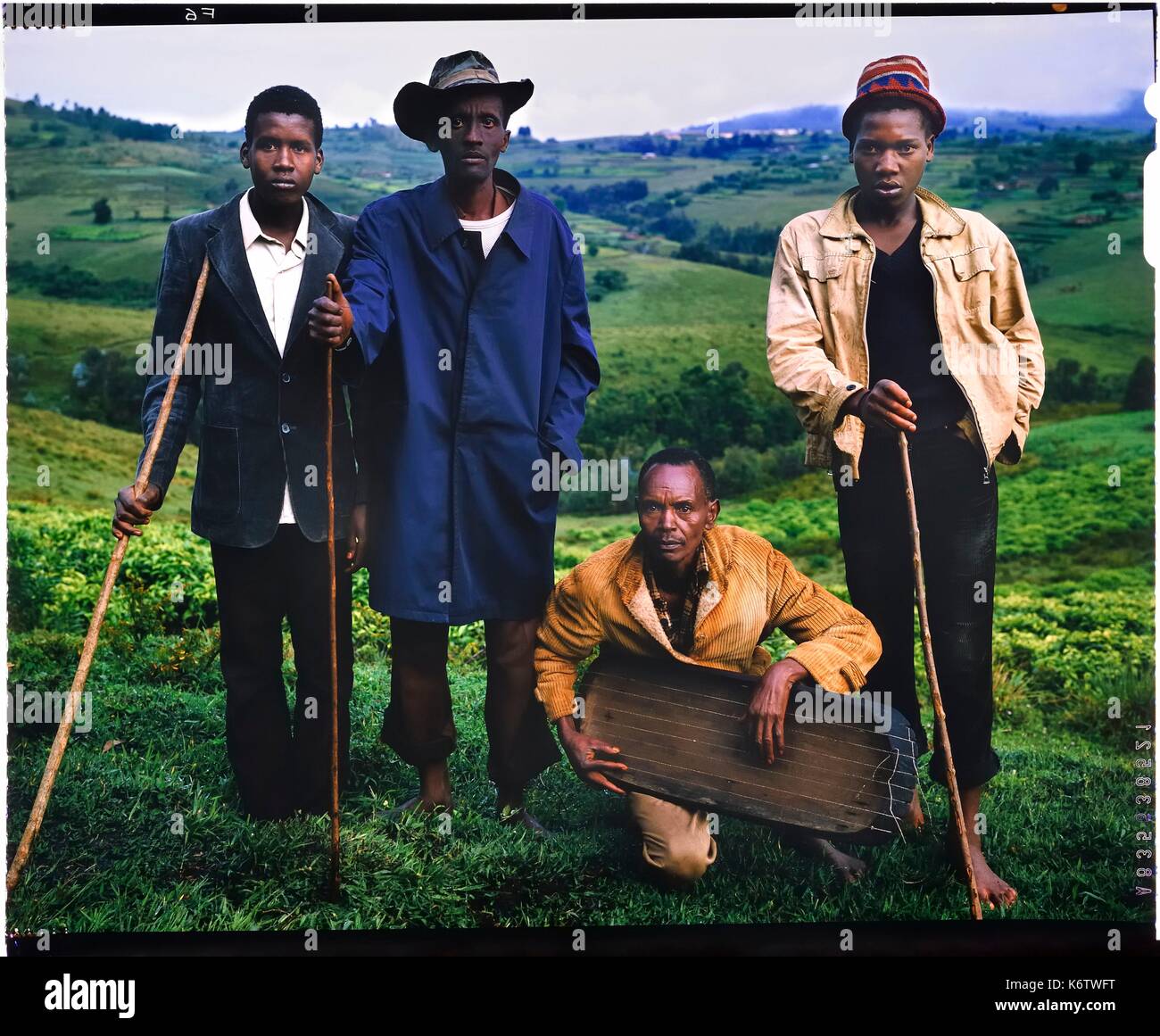 Burundi, Bujumbura Province, Ijenda area, Tutsi cow herders ...
