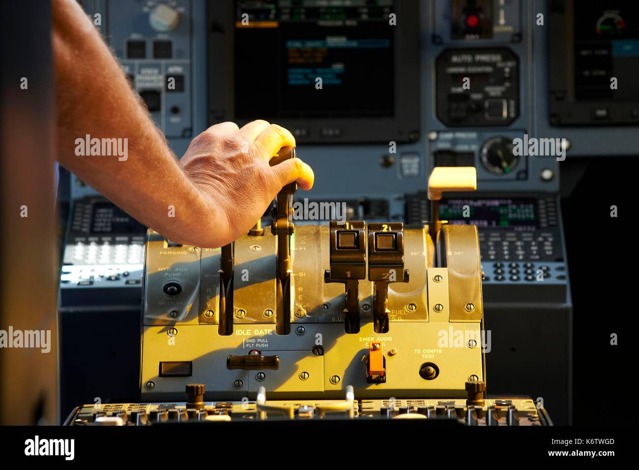 France, Haute Garonne, Blagnac, Aeronautics, ATR assembly line, pilot's ...