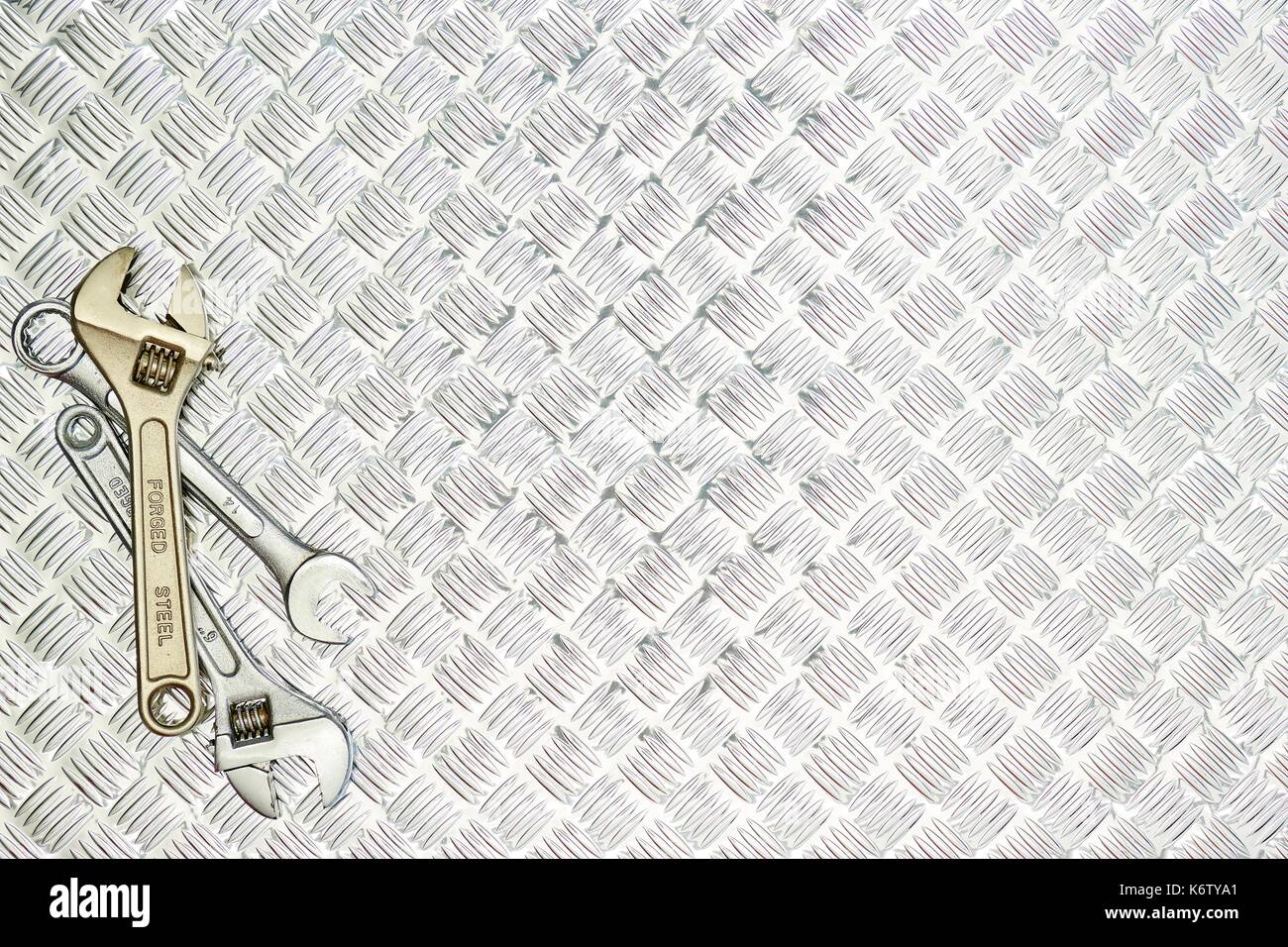 A studio photo of checker plate background Stock Photo - Alamy