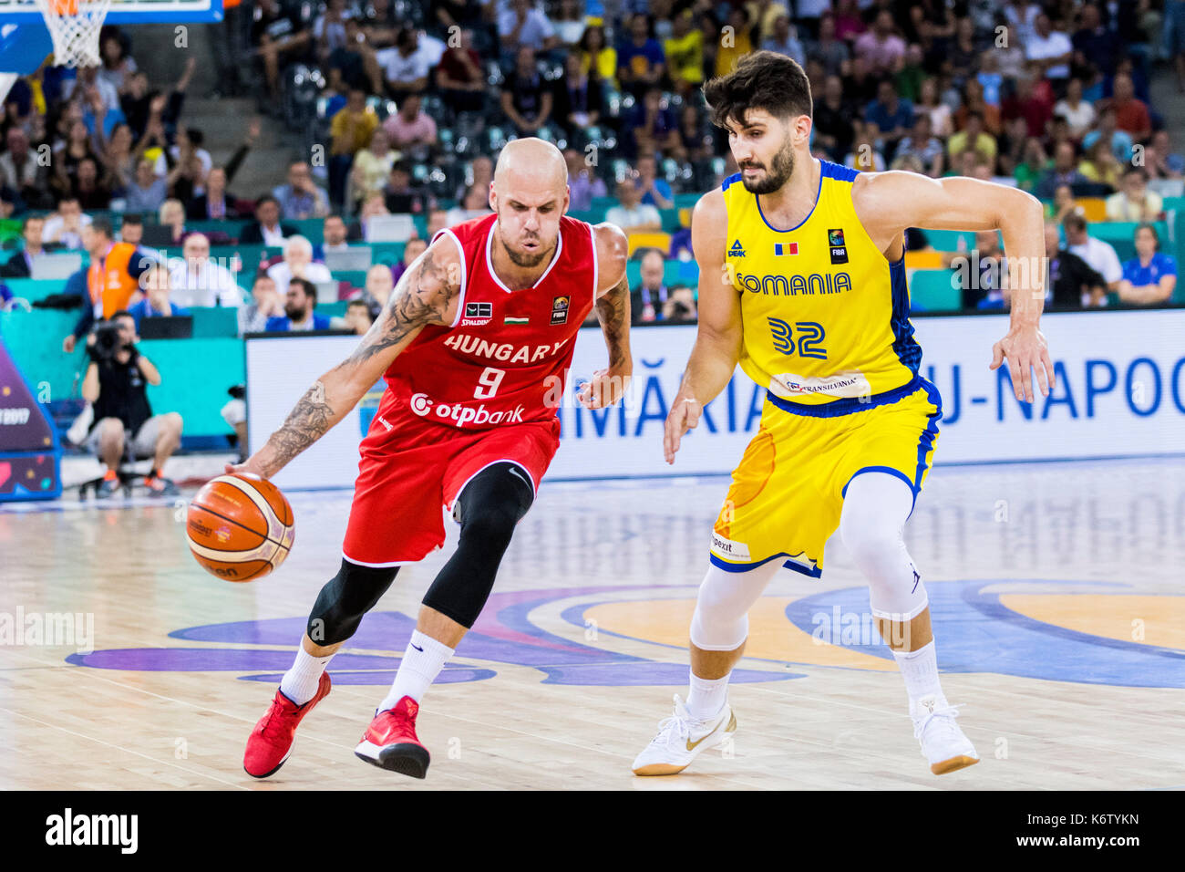 September 5, 2017: David Vojvoda #9 (HUN) and Nandor Kuti #32 (ROU ...