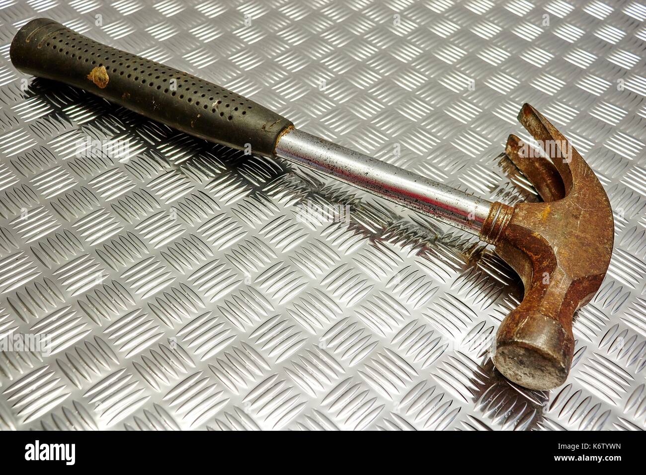 A studio photo of checker plate background Stock Photo - Alamy