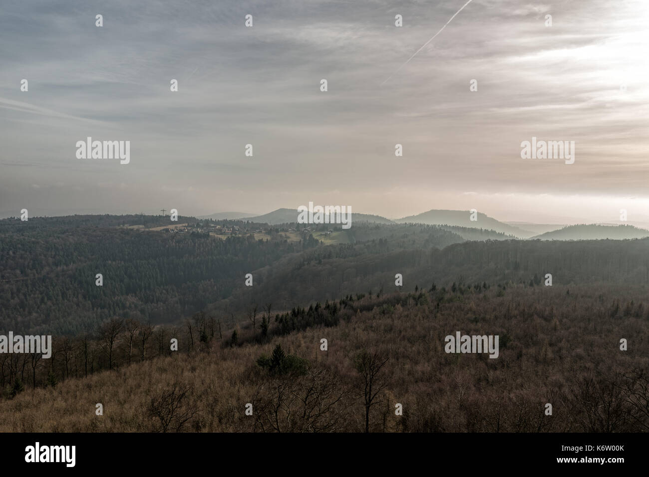 Merzalben, GER, Rheinlandpfalz - February 12, Luitpoldturm im Pfälzer ...