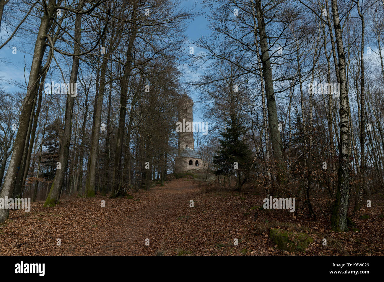 Merzalben, GER, Rheinlandpfalz - February 12, Luitpoldturm im Pfälzer ...