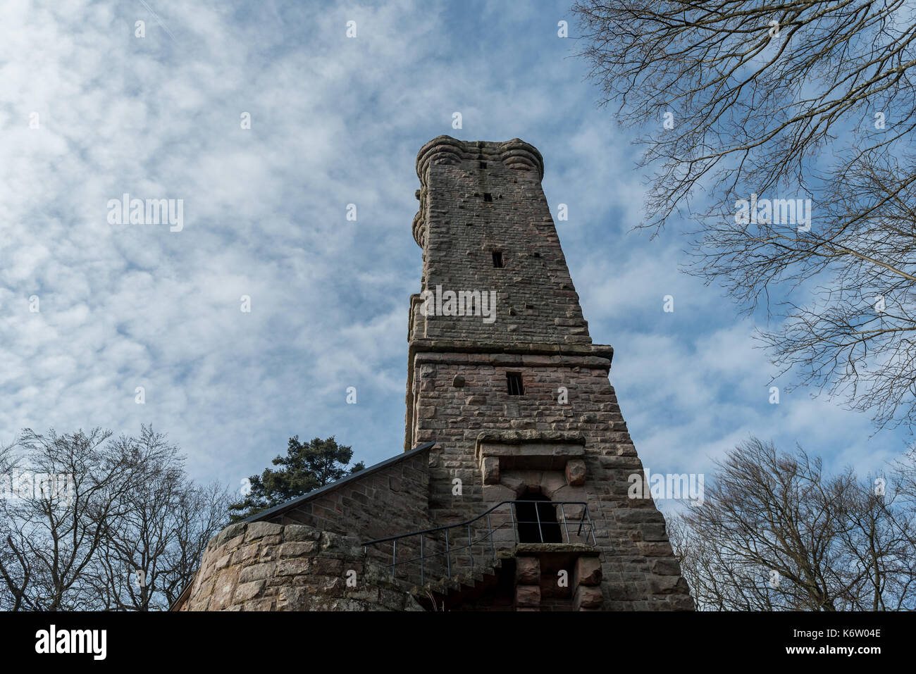Merzalben, GER, Rheinlandpfalz - February 12, Luitpoldturm im Pfälzer ...