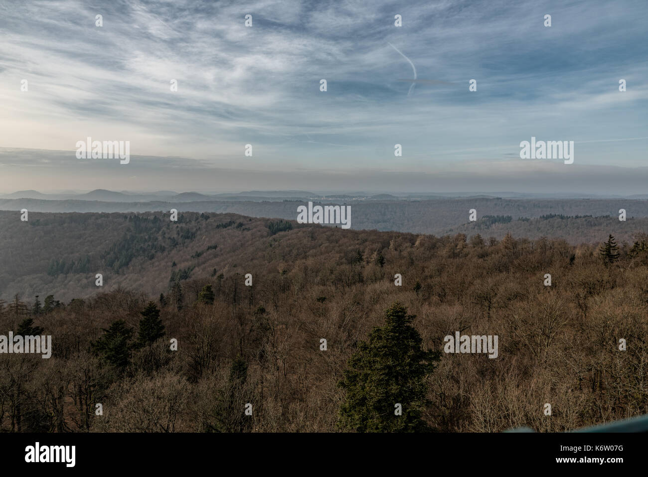 Merzalben, GER, Rheinlandpfalz - February 12, Luitpoldturm im Pfälzer ...