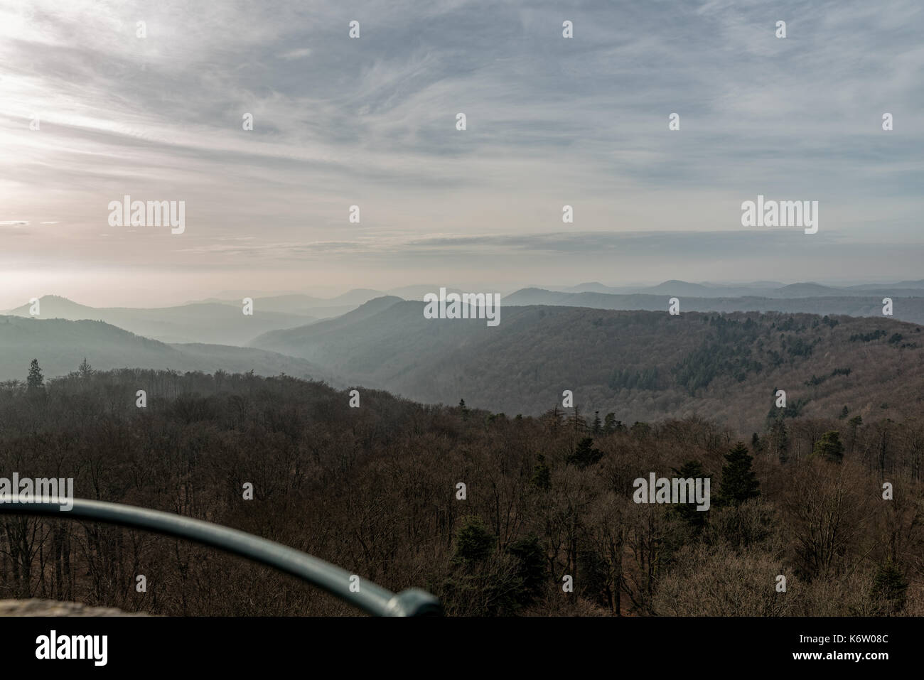 Merzalben, GER, Rheinlandpfalz - February 12, Luitpoldturm im Pfälzer ...