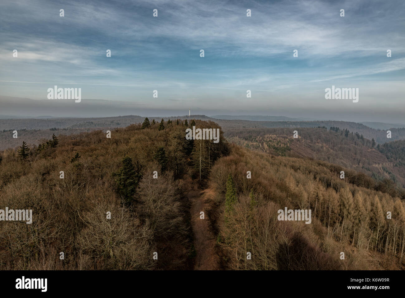 Merzalben, GER, Rheinlandpfalz - February 12, Luitpoldturm im Pfälzer ...