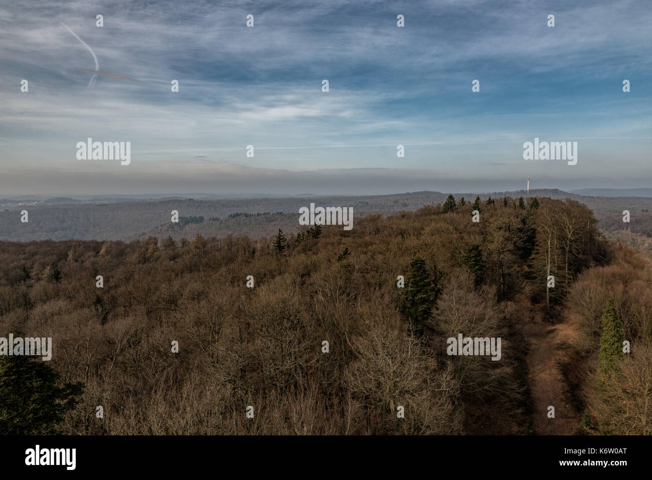 Merzalben, GER, Rheinlandpfalz - February 12, Luitpoldturm im Pfälzer ...