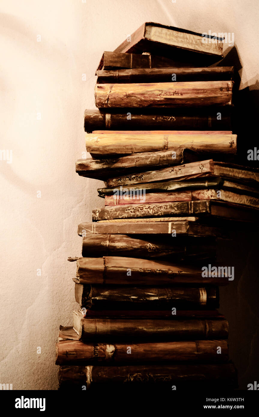 Old books stack Stock Photo - Alamy
