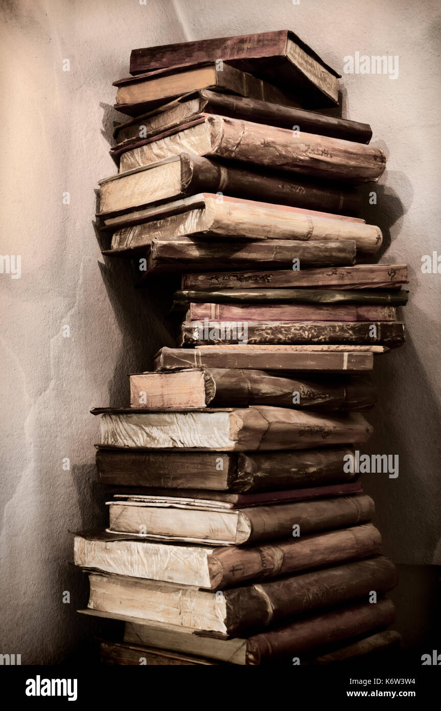 Old books stack Stock Photo - Alamy