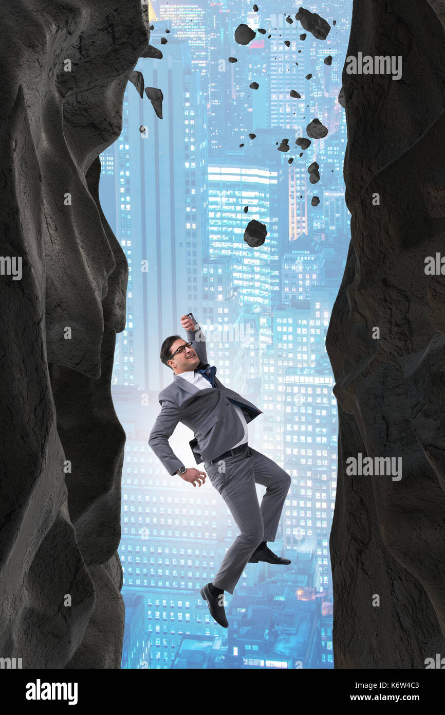 Businessman overcoming challenges in business concept Stock Photo - Alamy