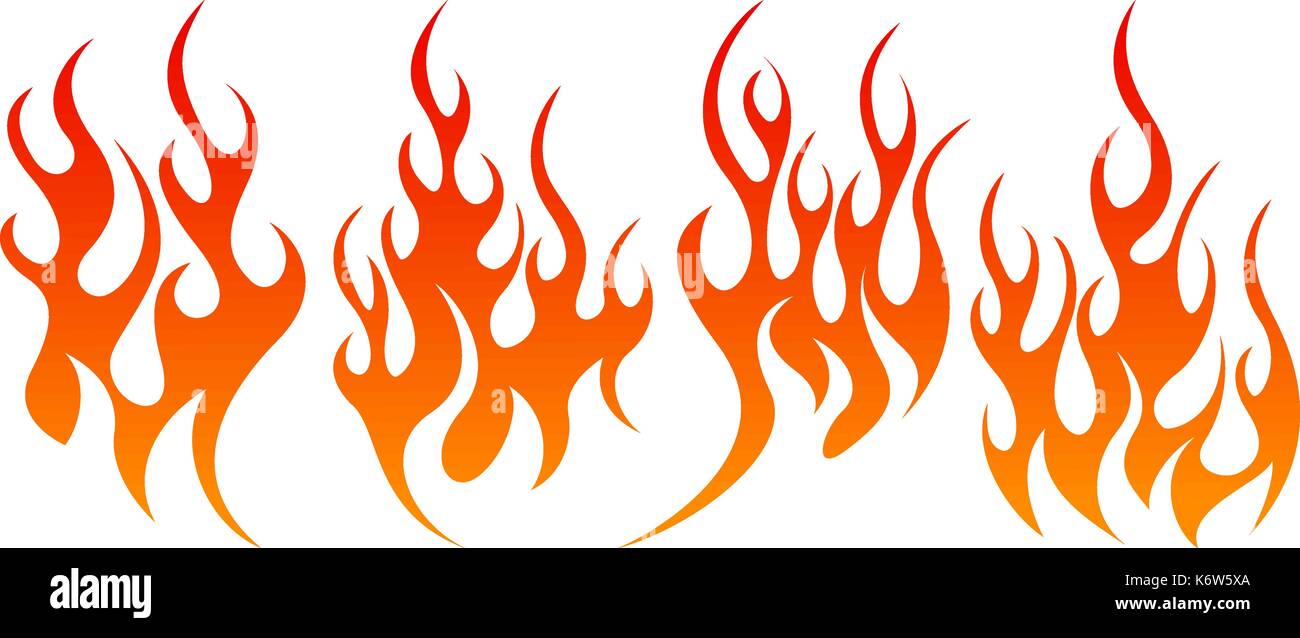 Fire design element set Stock Vector Image & Art - Alamy