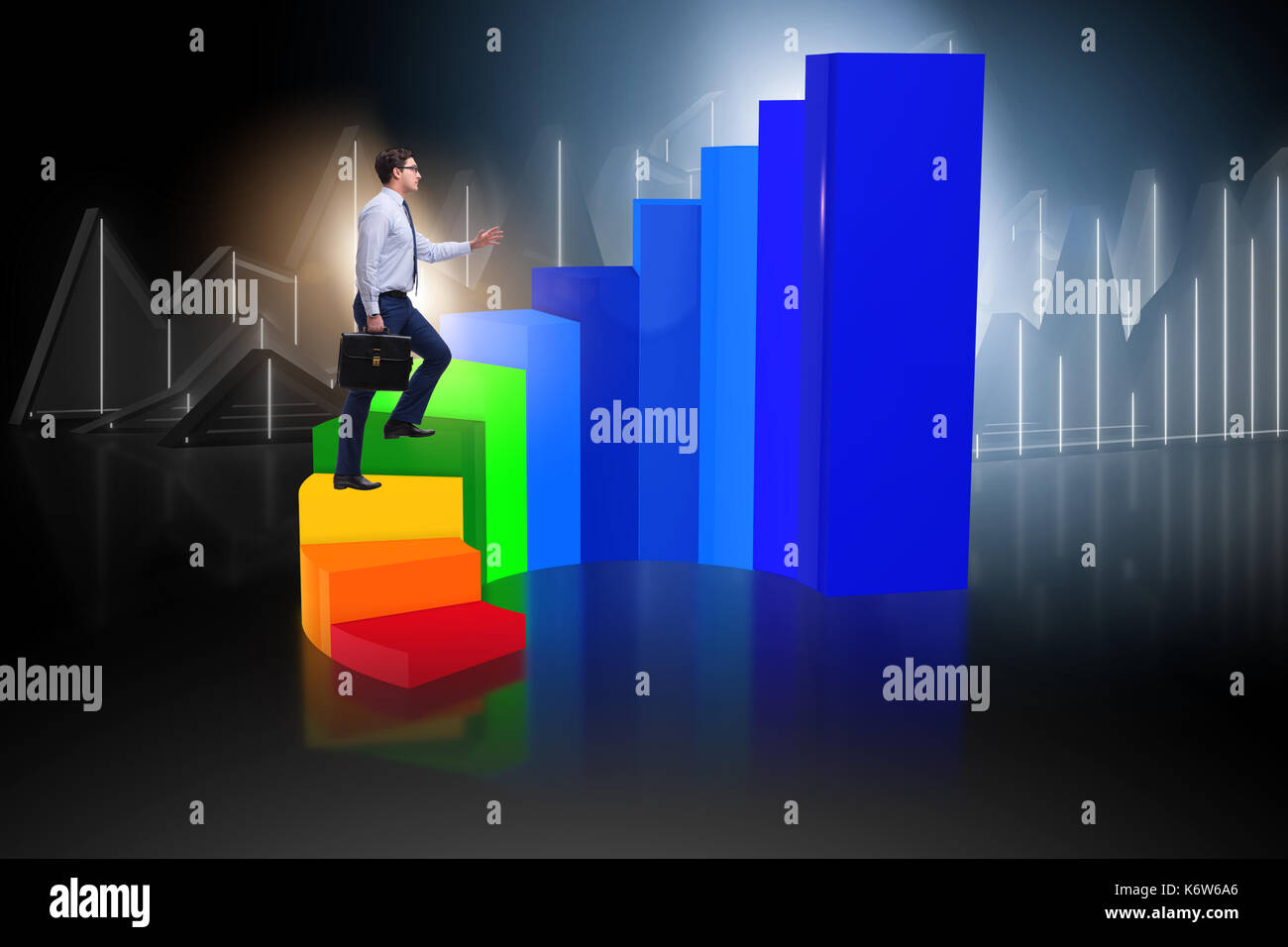 Career development with stairs in business concept Stock Photo - Alamy