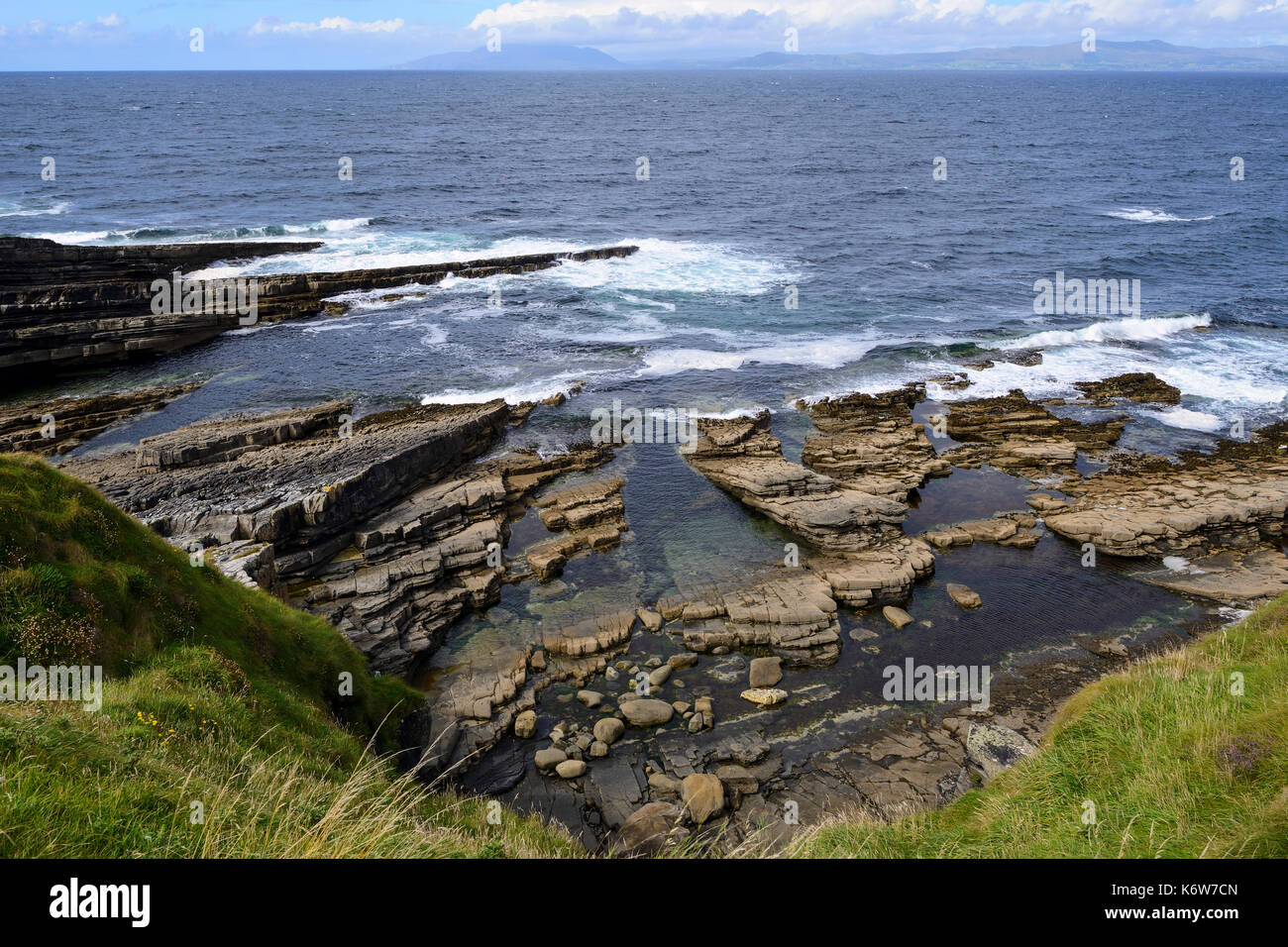 Rugged coastline at Mullaghmore Head, Mullaghmore Peninsula, County ...