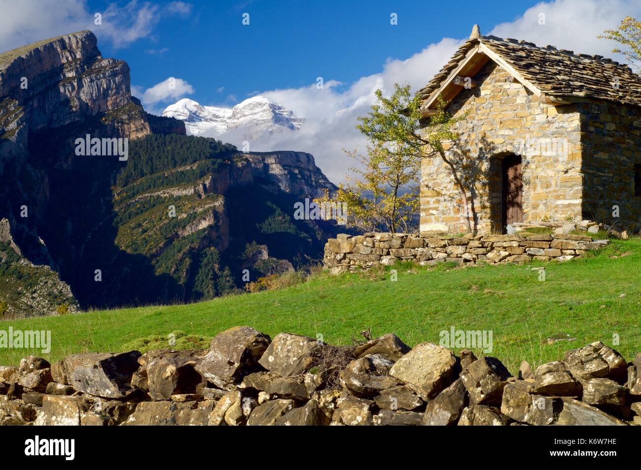 small Romanesque chapel in the Pyrenees Stock Photo - Alamy