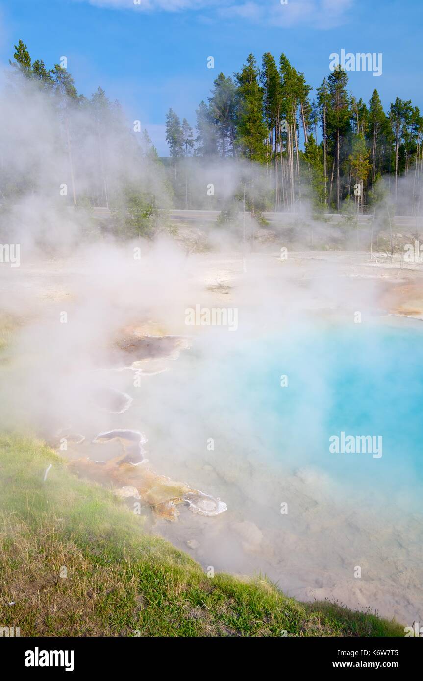 Natural pool in Yellowstone National Park, United States Stock Photo ...