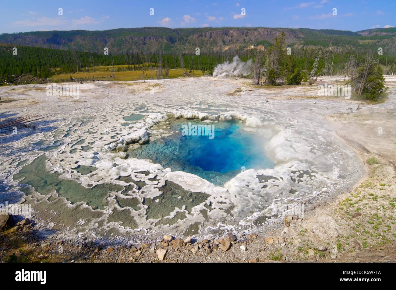 Natural pool in Yellowstone National Park, United States Stock Photo ...