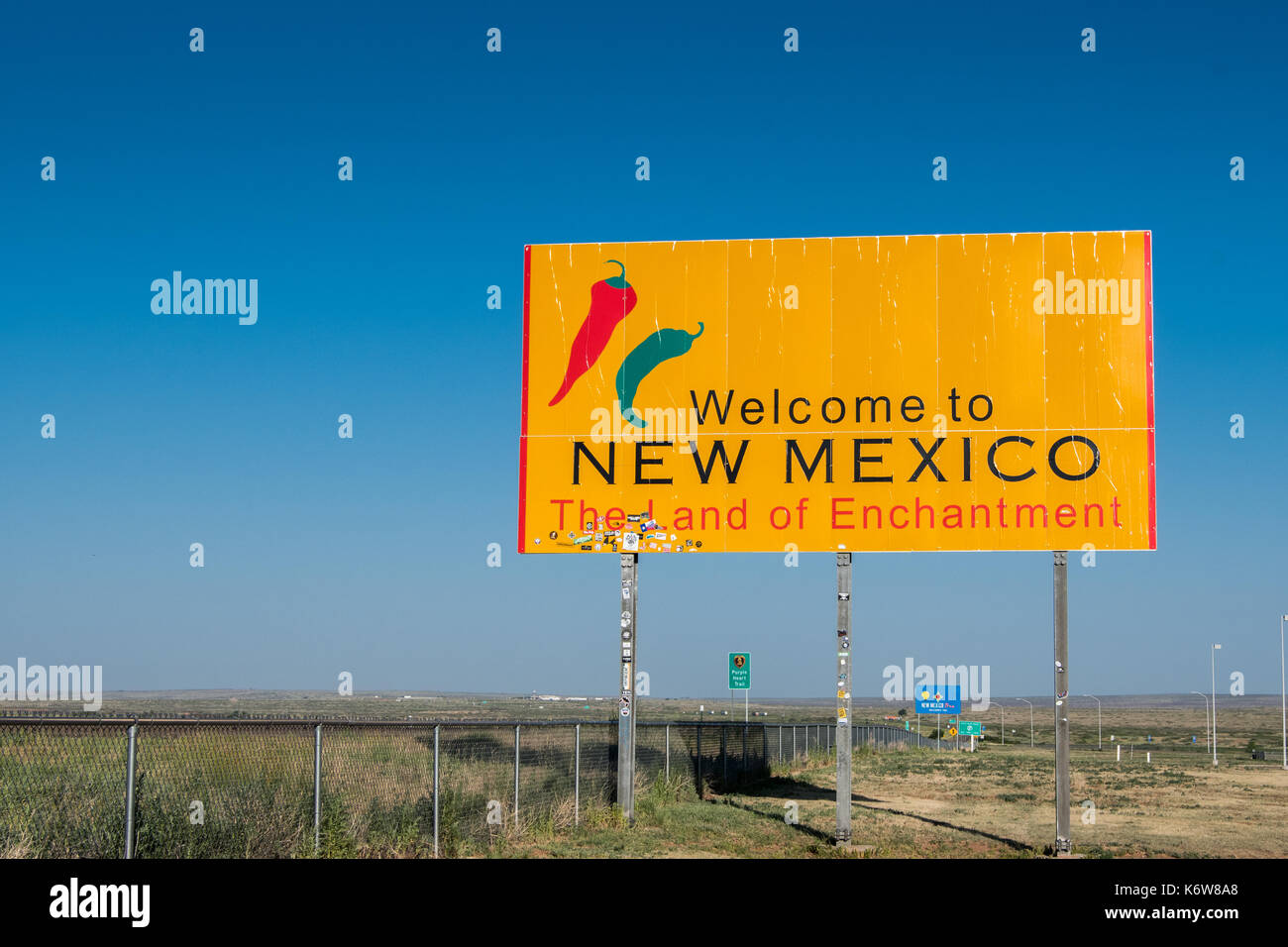 Welcome new mexico land enchantment hi-res stock photography and images ...