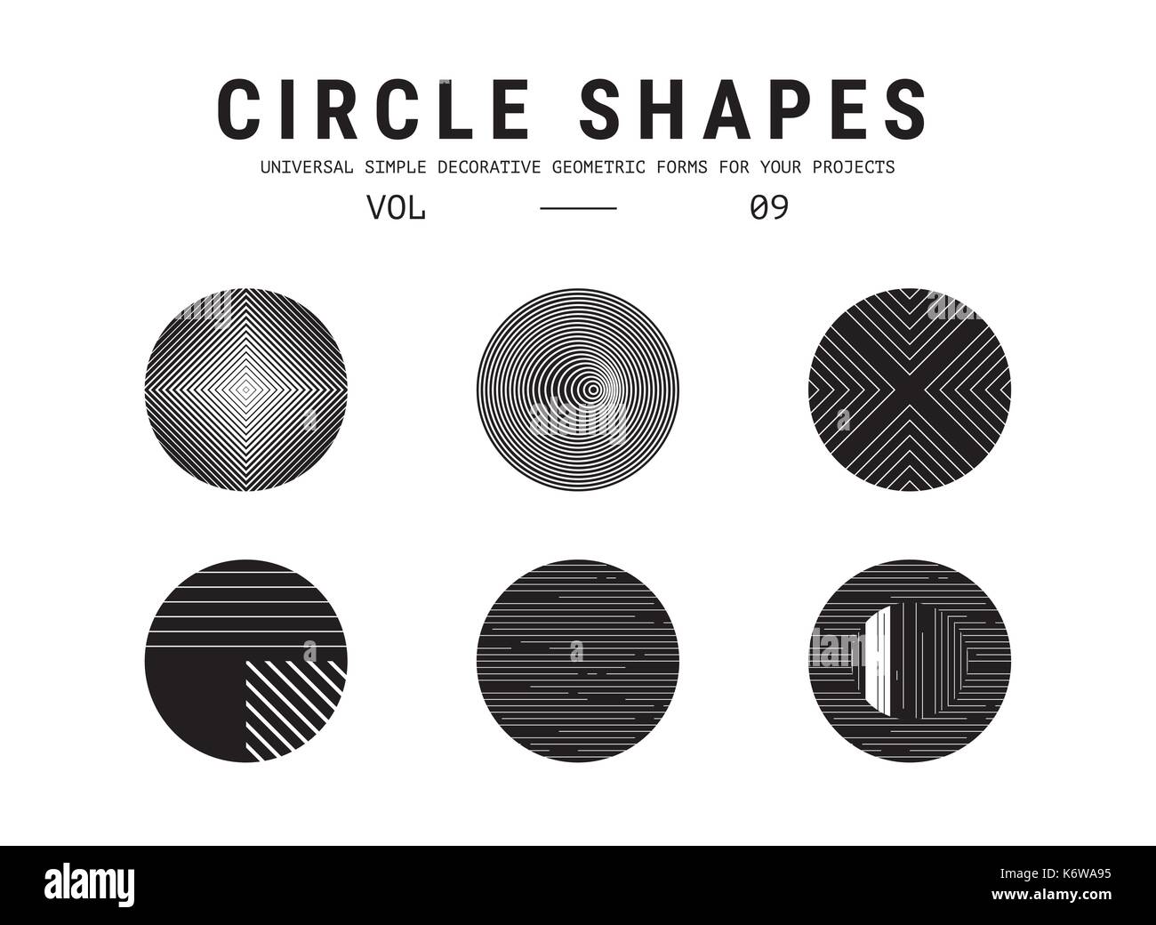 Universal circle shapes set Stock Vector Image & Art - Alamy