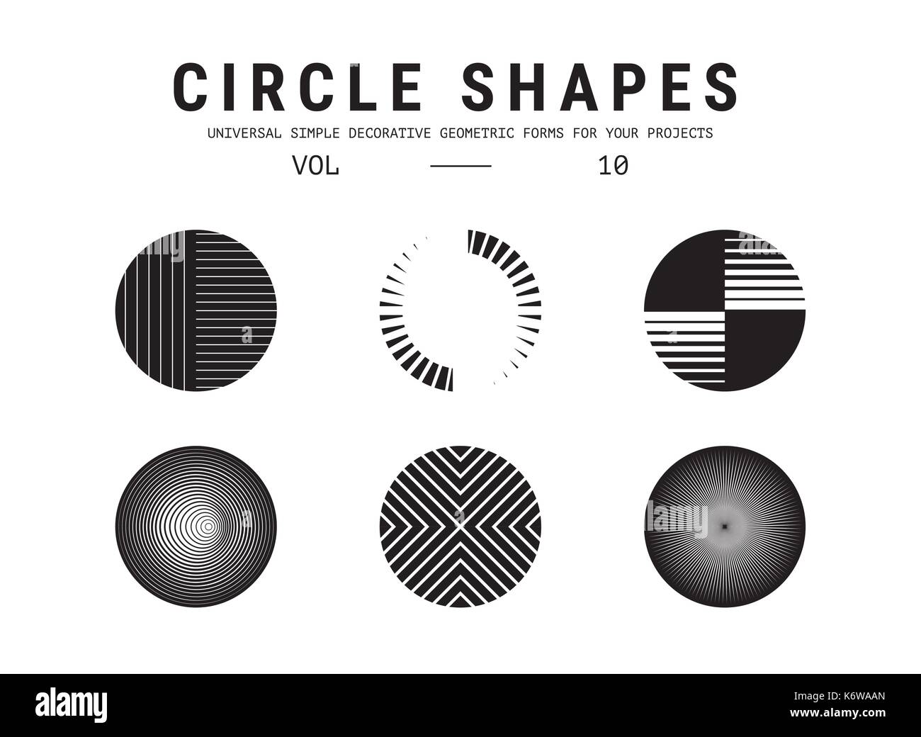 Universal circle shapes set Stock Vector Image & Art - Alamy