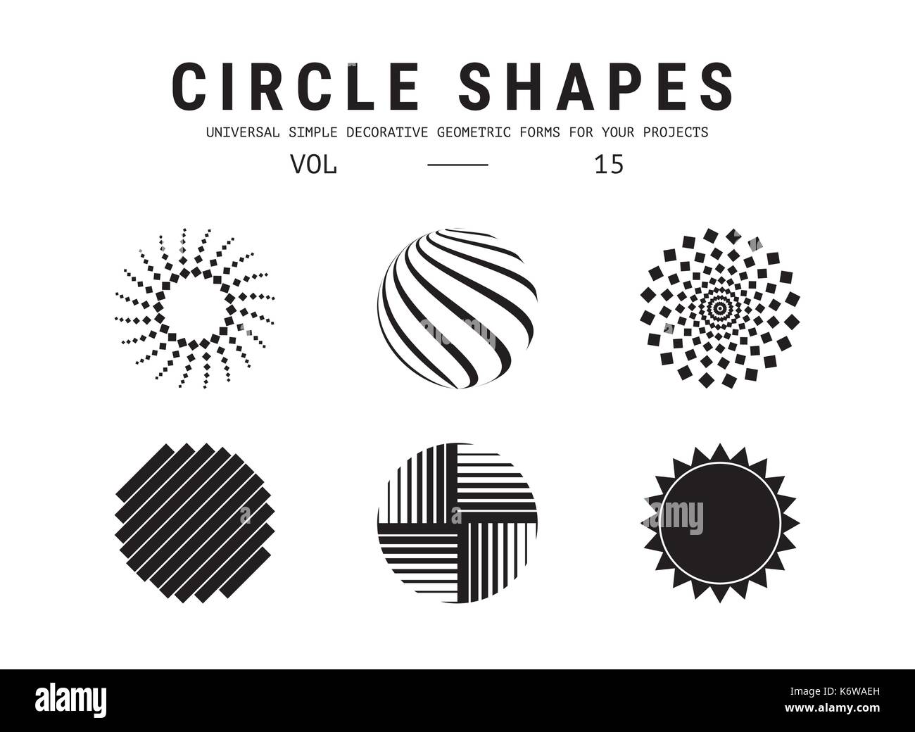 Universal circle shapes set Stock Vector Image & Art - Alamy