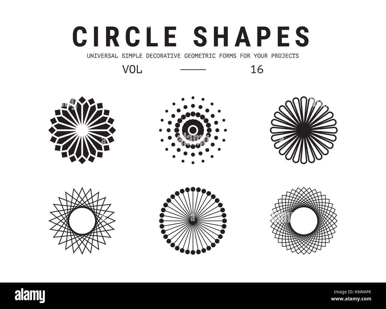 Universal circle shapes set Stock Vector Image & Art - Alamy
