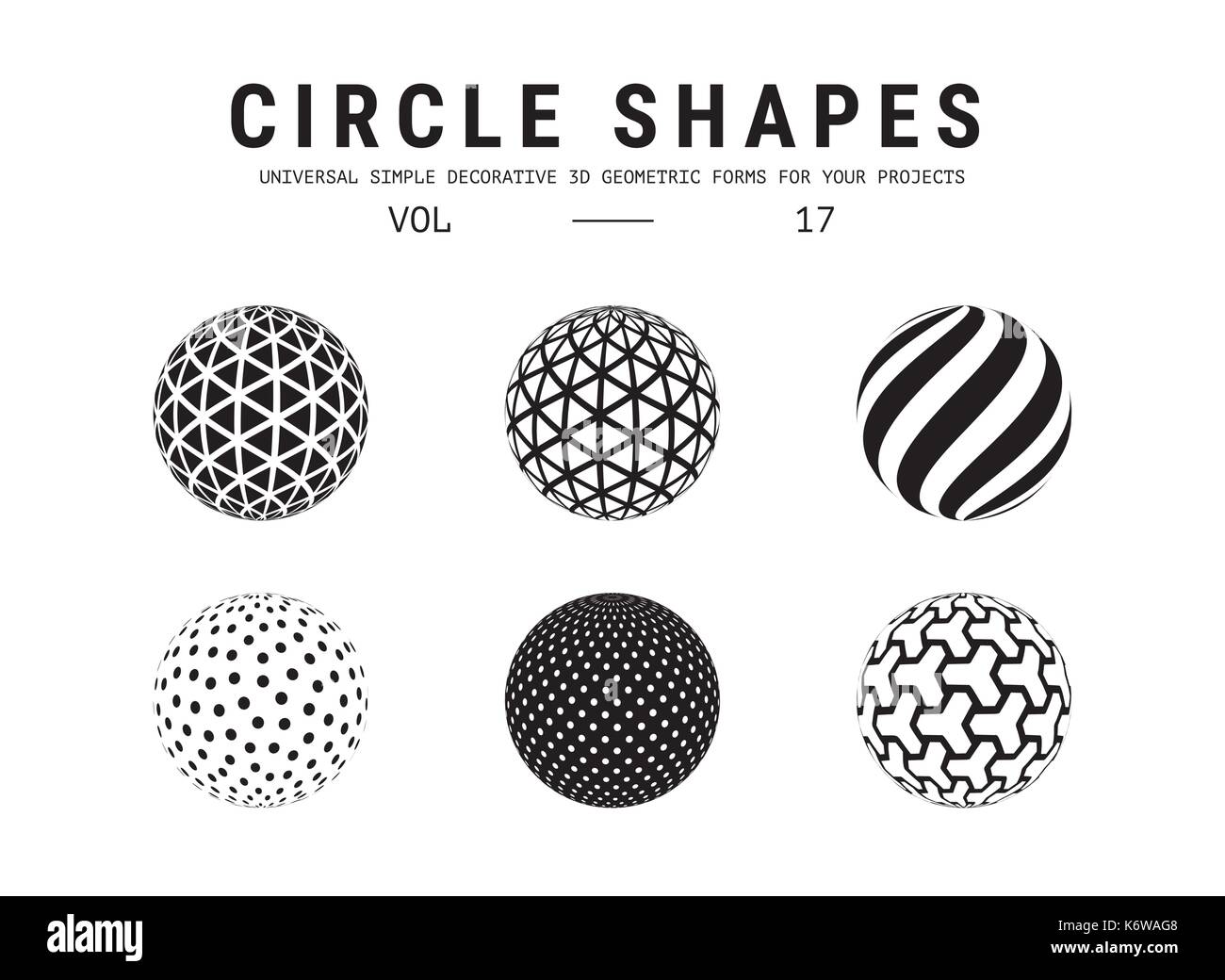 Black grey circle shapes Stock Vector Images - Alamy