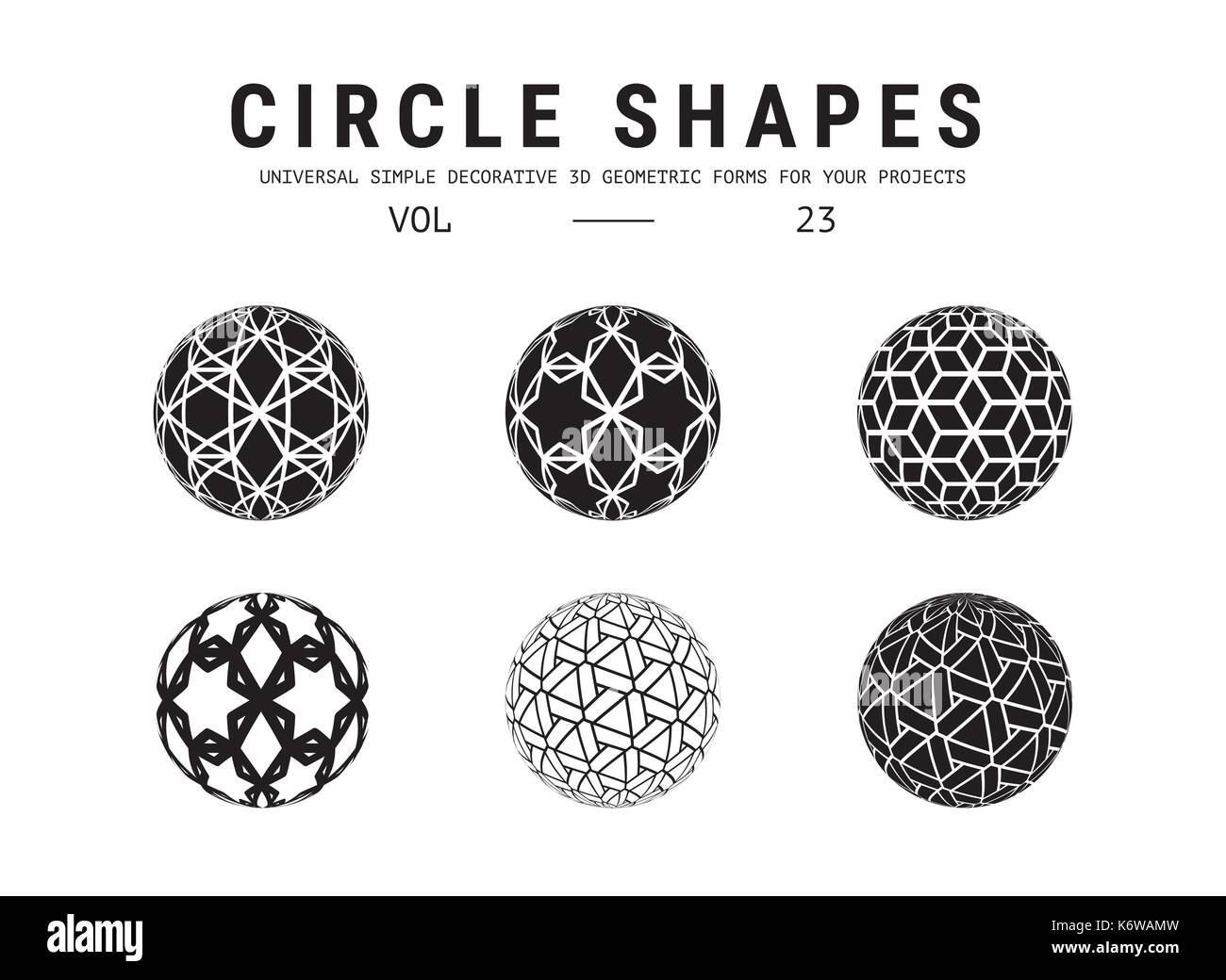 Universal circle shapes set Stock Vector Image & Art - Alamy