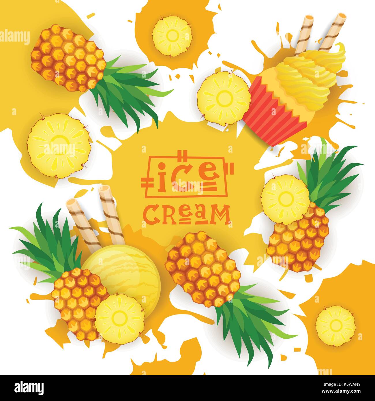 Pineapple cold Stock Vector Images - Alamy