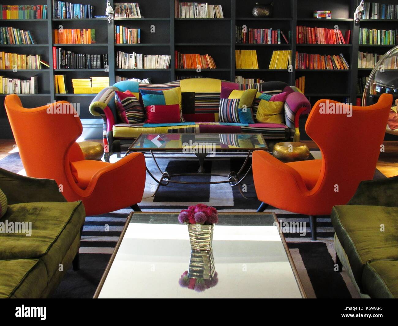 Library, Rudding Park Hotel Stock Photo - Alamy