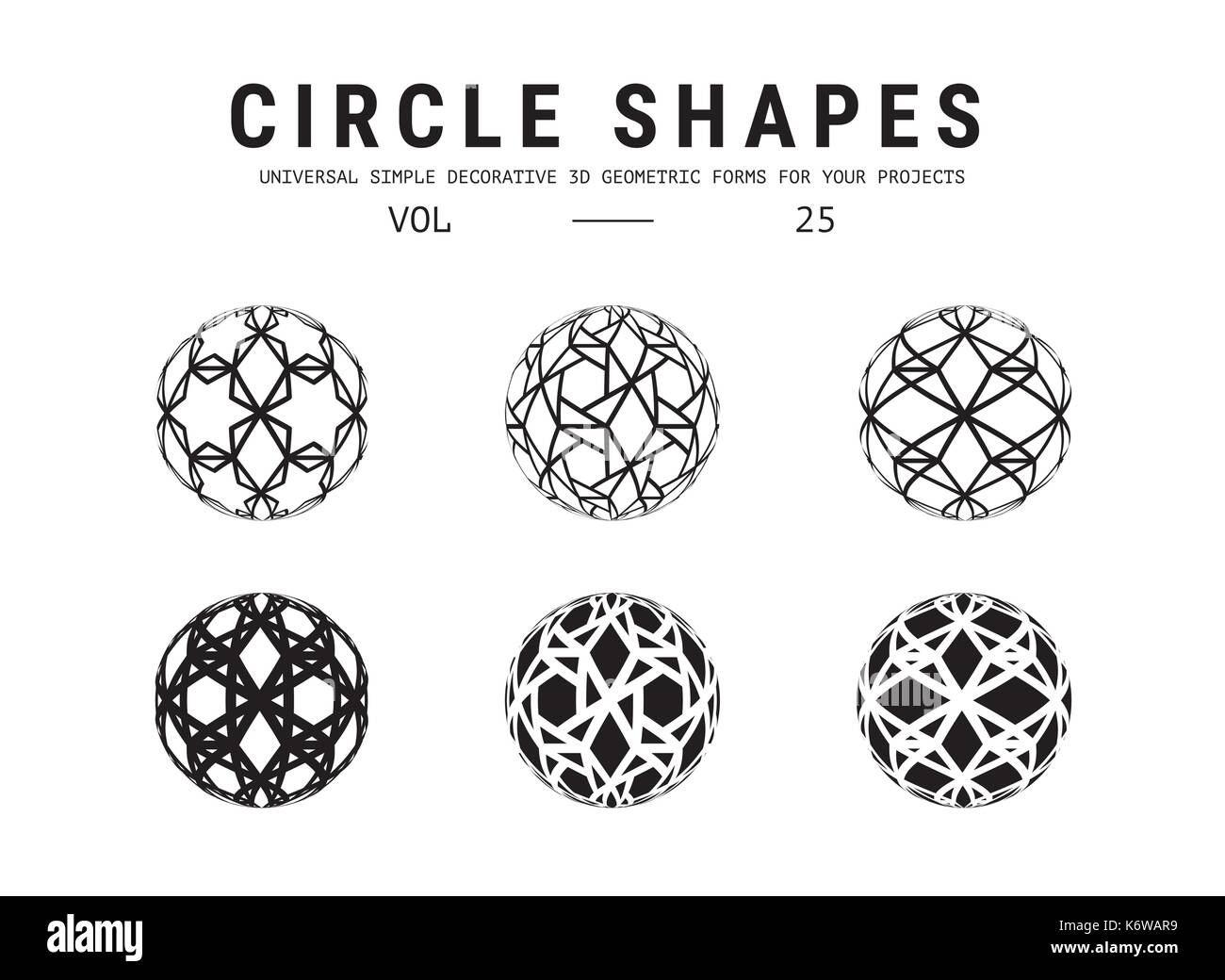 Universal circle shapes set Stock Vector Image & Art - Alamy
