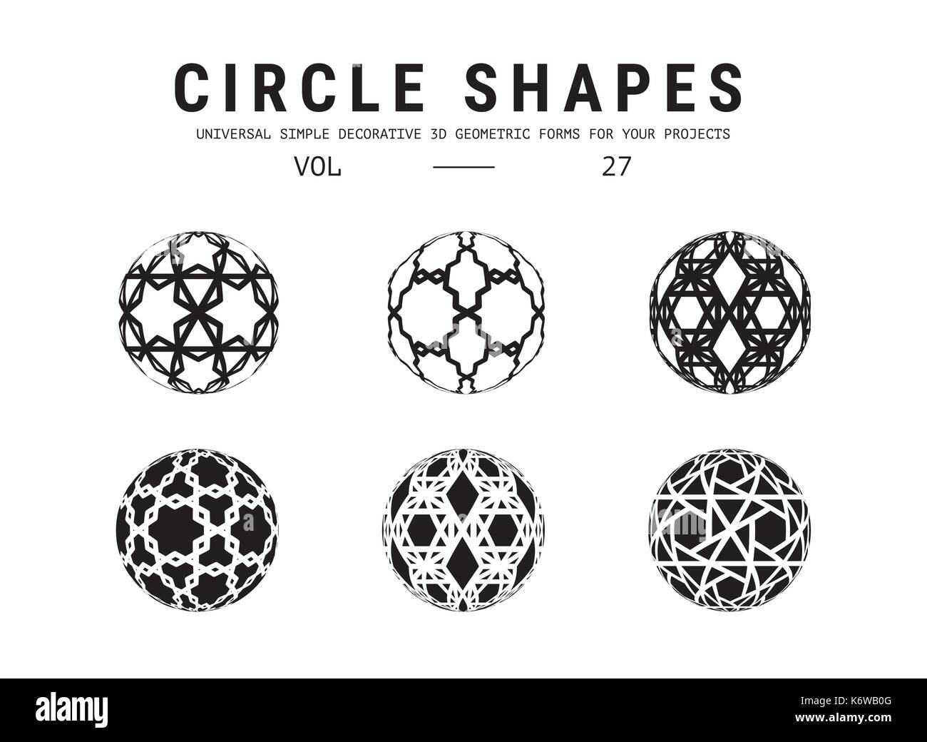 Universal circle shapes set Stock Vector Image & Art - Alamy