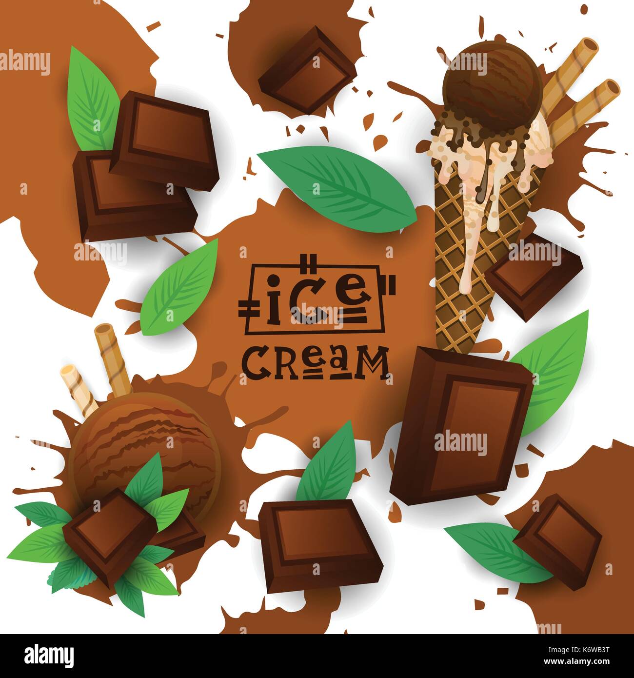 Retro ice cream poster hi-res stock photography and images - Alamy