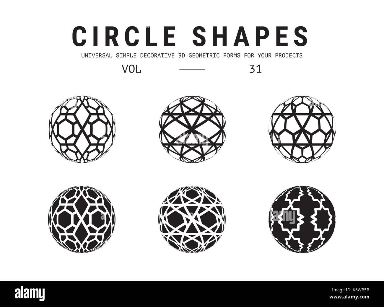 Universal circle shapes set Stock Vector Image & Art - Alamy