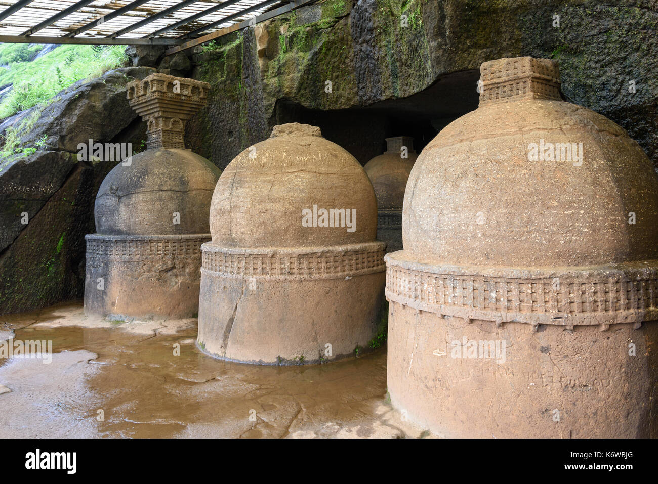 Group of Stupas at Bhaja Caves, Maharashtra, India Stock Photo - Alamy