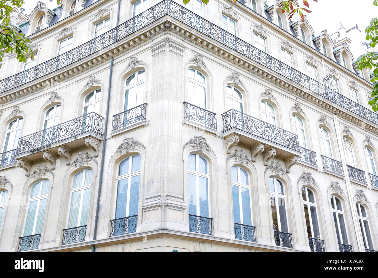 Paris, France: typical parisian buildings in the heart of historical ...