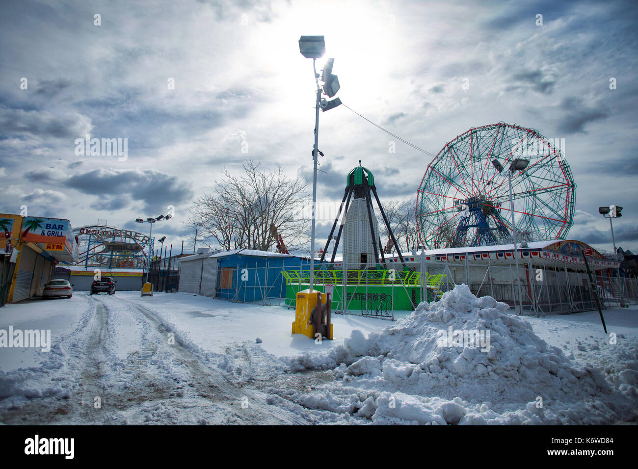Cyclone CONEY ISLAND, NEW YORK, USA - MARCH 2017 - Coney Island;s luna ...